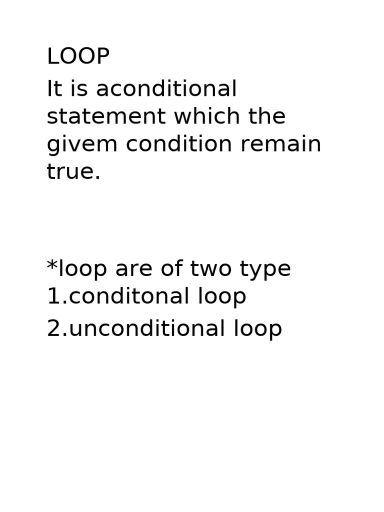 LOOP Document | PDF