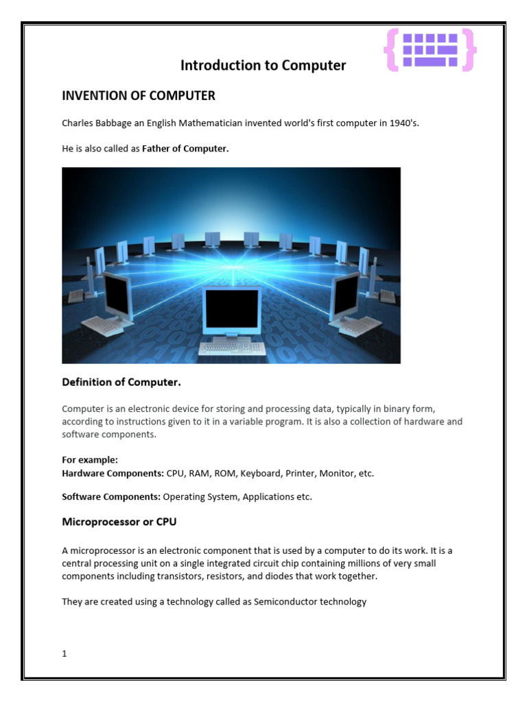 Introduction to Computers & Programming Languages | PDF | Computer Data Storage | Random Access ...