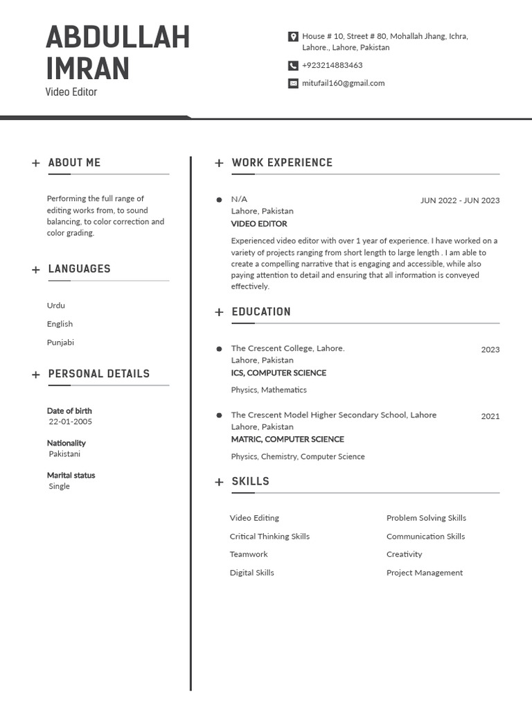 Abdullah CV | PDF