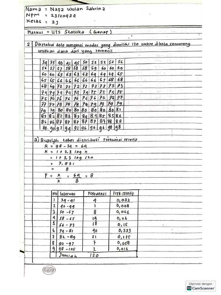 Nafa Wulan Sabrina - statistika | PDF