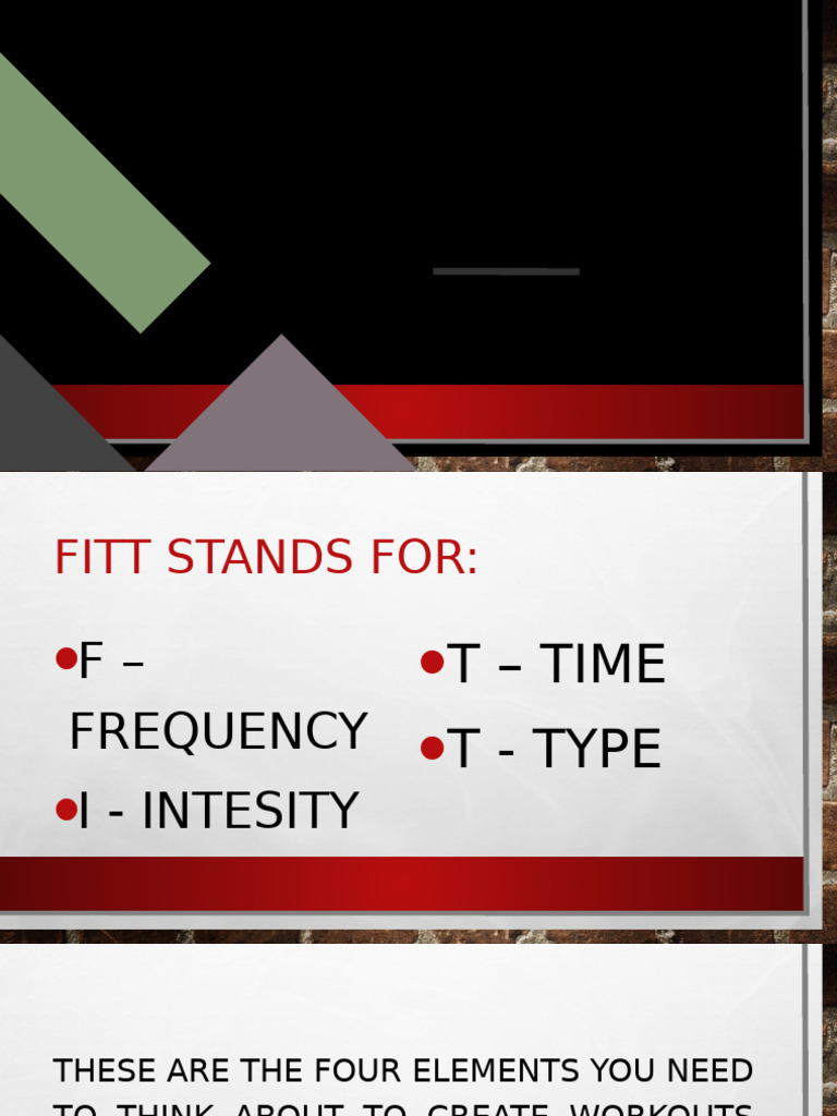 Understanding the FITT Principle | PDF | Strength Training | Aerobic ...