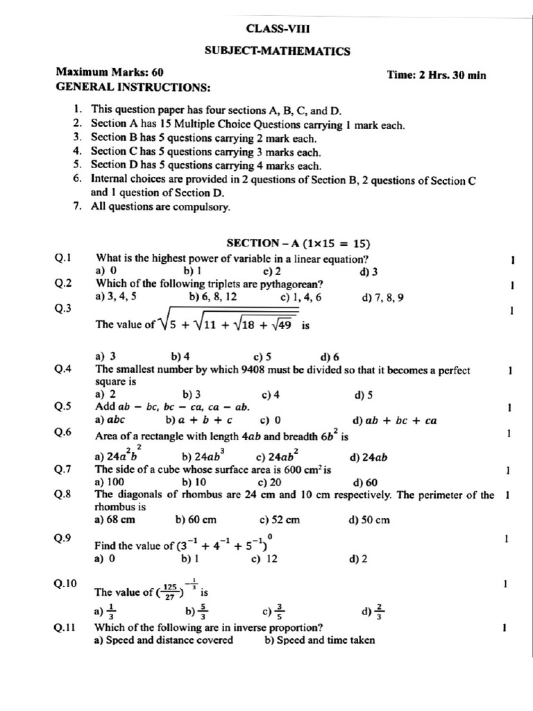 8th Maths | PDF