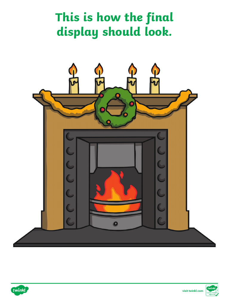 t t 9049 Large Cut Out Christmas Fireplace Display Ver 4 | PDF