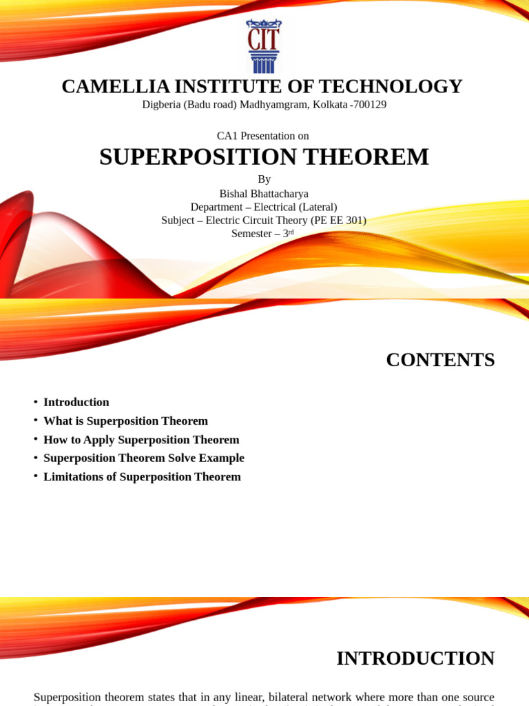 Circuit Theory Ppt Pdf Electrical Network Network Analysis