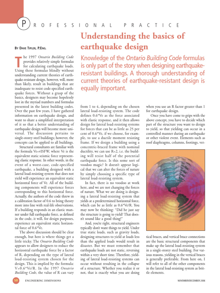 Understanding The Basics of Earthquake Design, Tipler (2006) | PDF ...