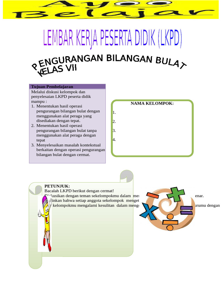 lkpd pengurangan bilbul | PDF