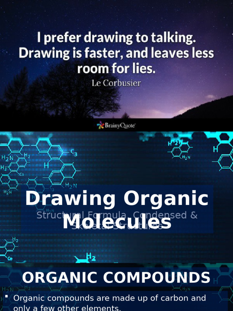 Drawing Organic Molecules | PDF | Chemical Compounds | Organic Compounds