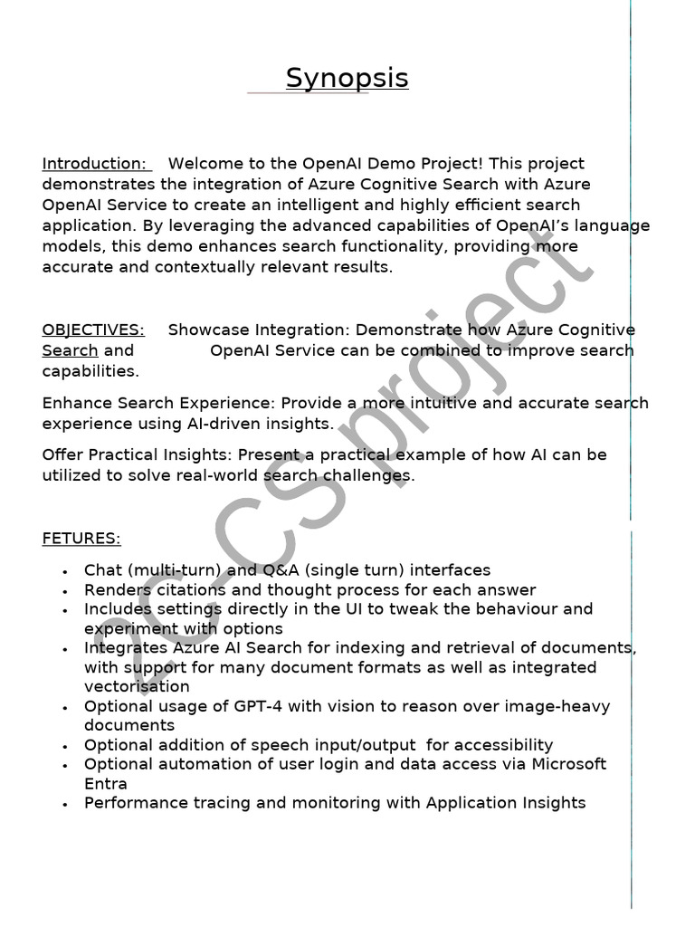 Synopsis-1 | PDF | Microsoft Azure | Command Line Interface