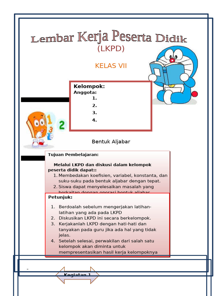 LKPD KD 3.5 P-1 | PDF