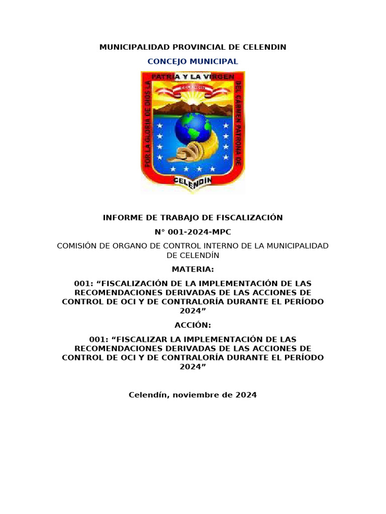 Informe de Fiscalización 2024 | PDF | Accesibilidad | Presupuesto