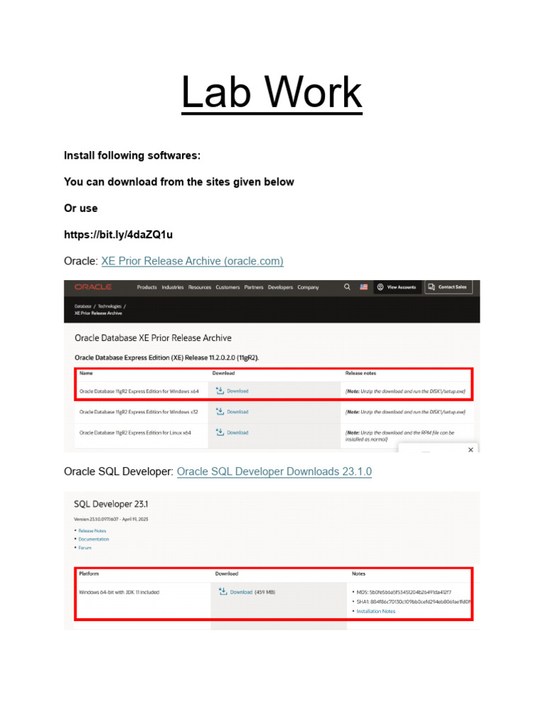 Software Installation and Setup Guidelines - For Student | PDF