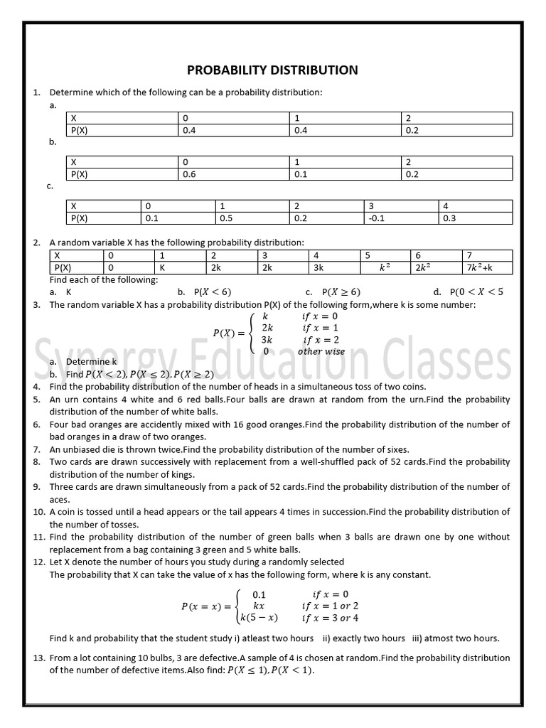 Probability Distributions & Expectations | PDF | Statistical Theory ...