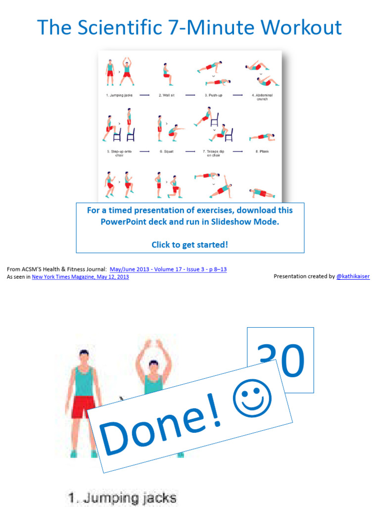 Ehf 7 Minute Workout | PDF | Physical Fitness | Physical Exercise