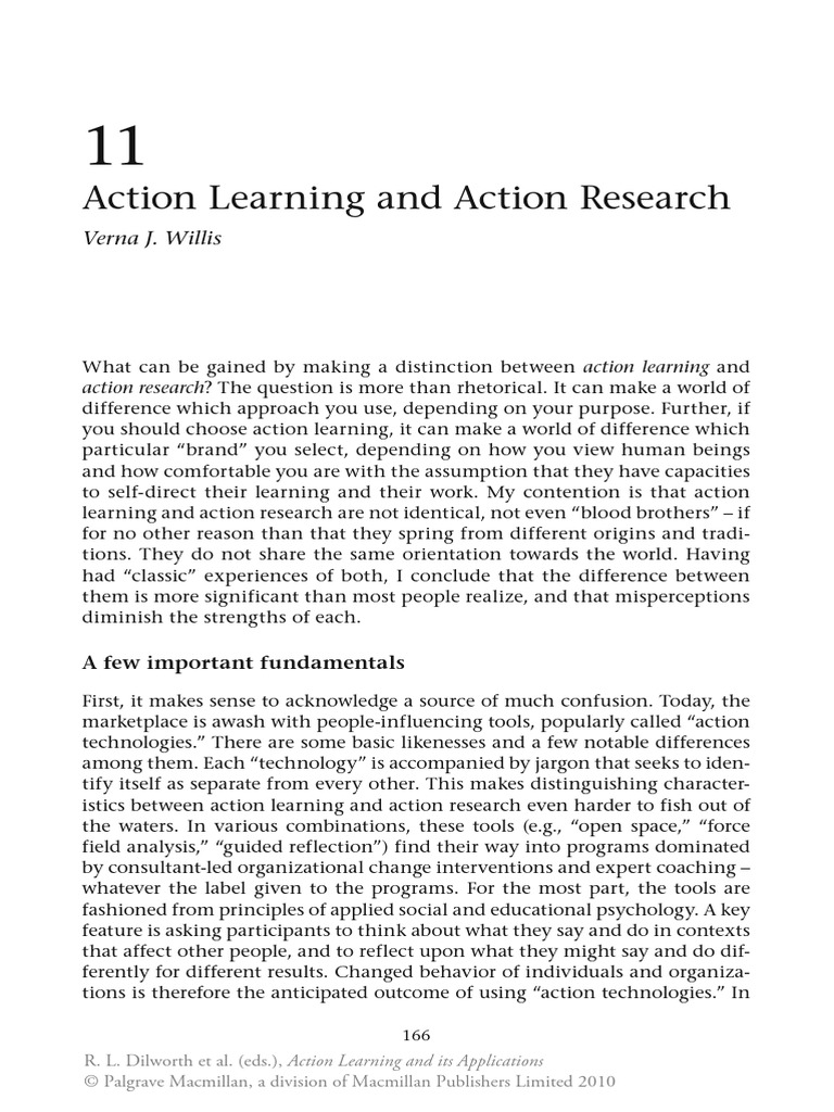 Distinguishing Action Learning & Research | PDF | Action Research ...