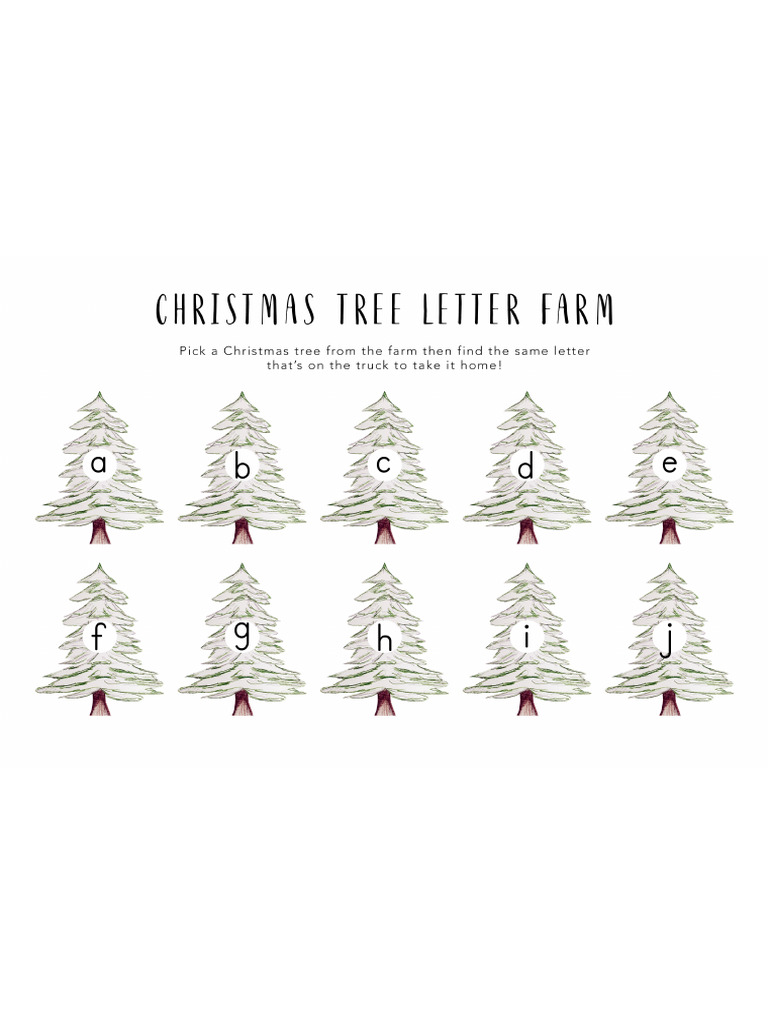 Christmas Tree Number and Alphabet | PDF