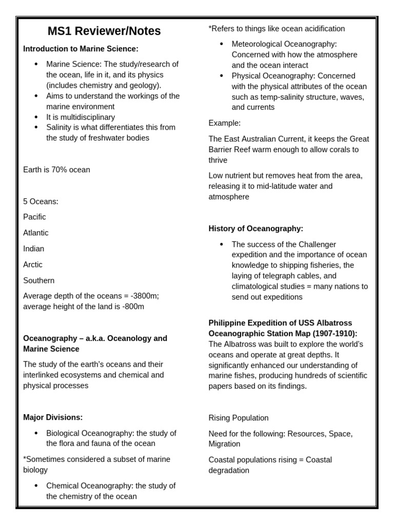 MS1 Reviewer | PDF | Plate Tectonics | Estuary