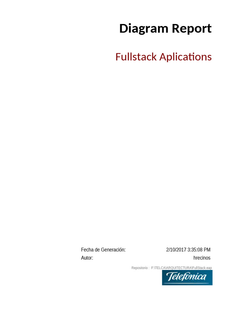Fullstack Applications Diagram Report | PDF | Information Technology | Service Industries