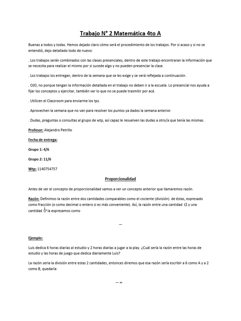Matematica 4to A TP 2 | PDF | Triángulo | Geometría del plano euclidiano