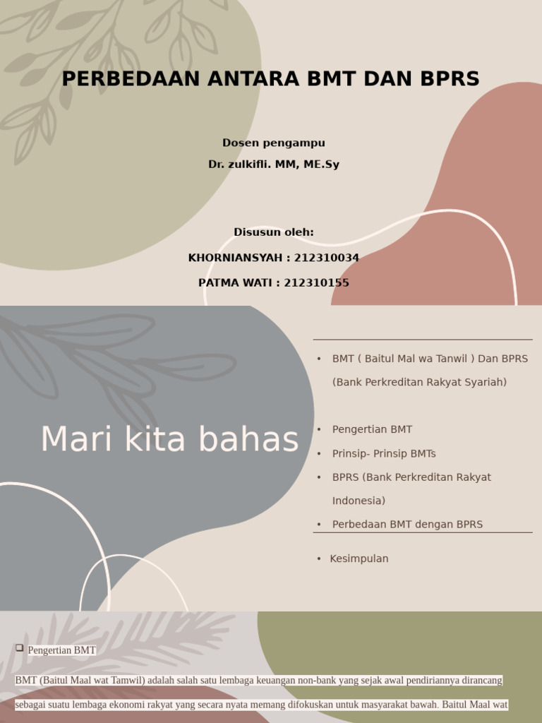 Perbedaan Antara BMT Dan Bprs | PDF