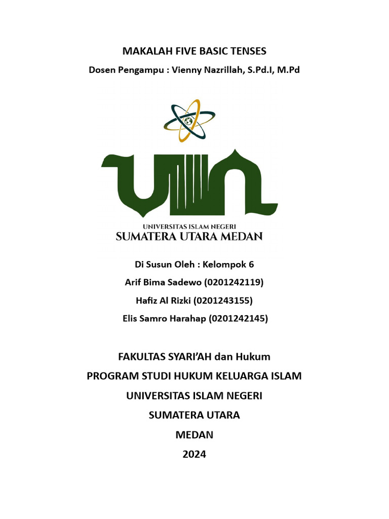 Makalah Five Basic Tenses | PDF