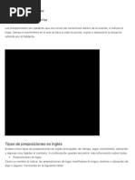 Preposiciones en Inglés - Tipos, Usos y Ejemplos - British Council | PDF | Sistema internacional ...