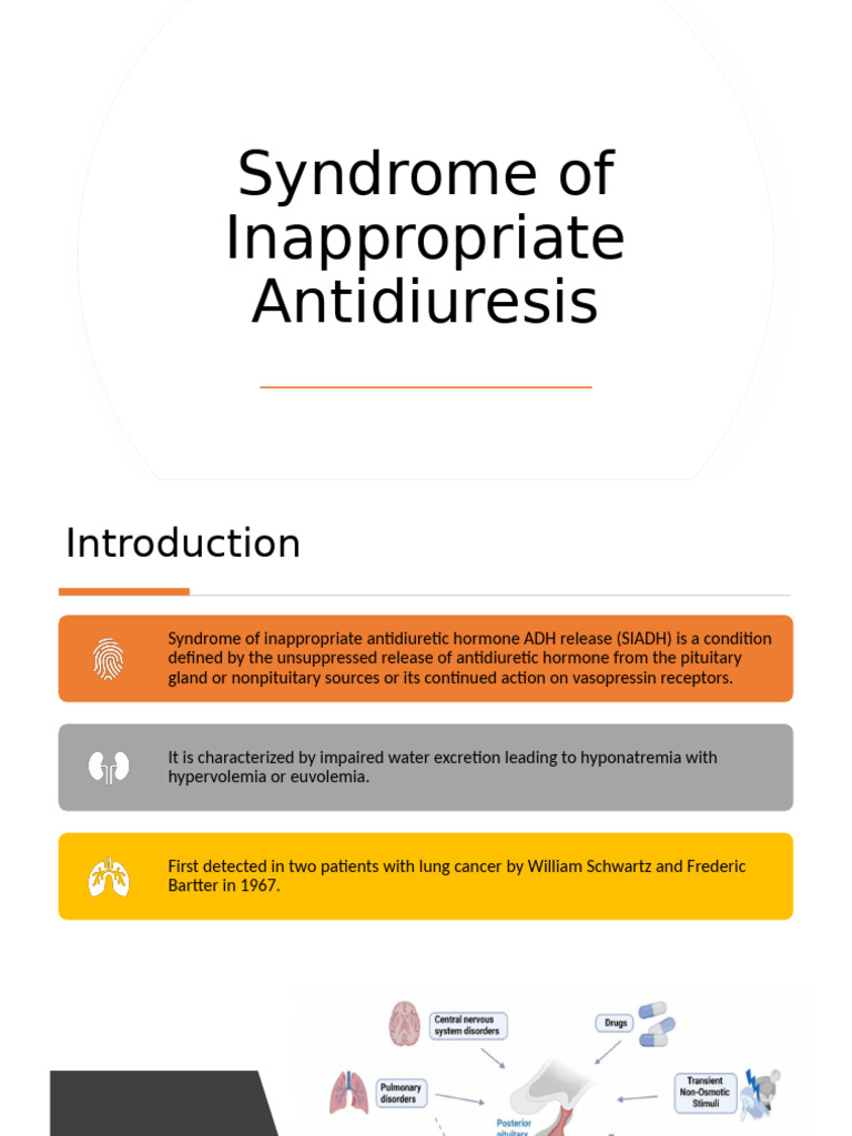 Antidiuretic Drugs in SIADH Management | PDF | Diseases And Disorders ...