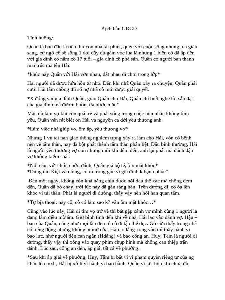 Kịch bản GDCD | PDF