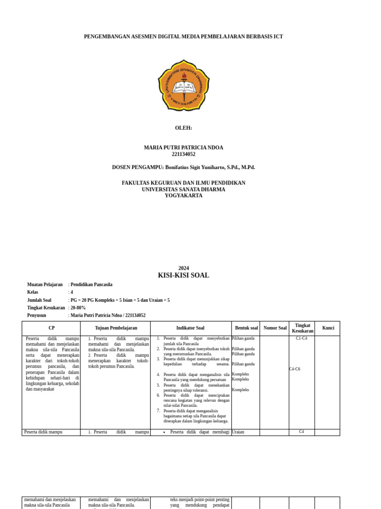 Format Pengumpulan Tugas Asesmen Digital | PDF