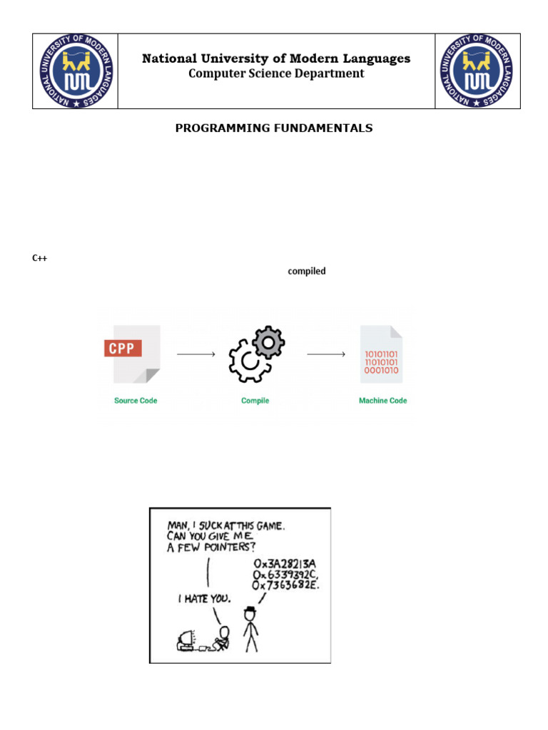 #02 Lecture PF NUML 2024-09-17 | PDF | Data Type | C++