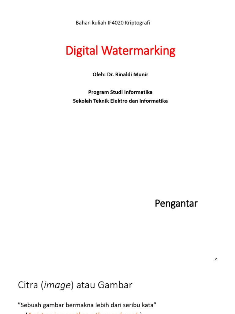 Digital Watermarking 2020 | PDF