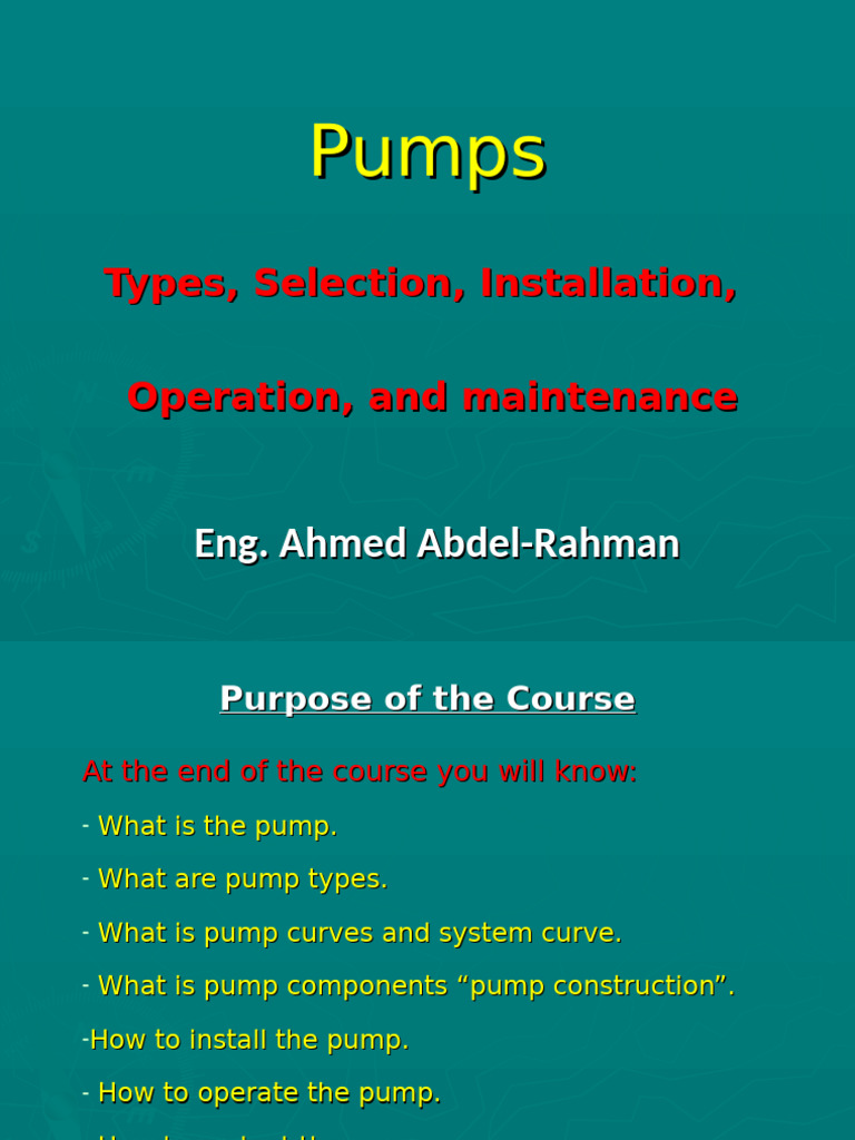 Comprehensive Pump Training Course | PDF | Pump | Fluid Dynamics
