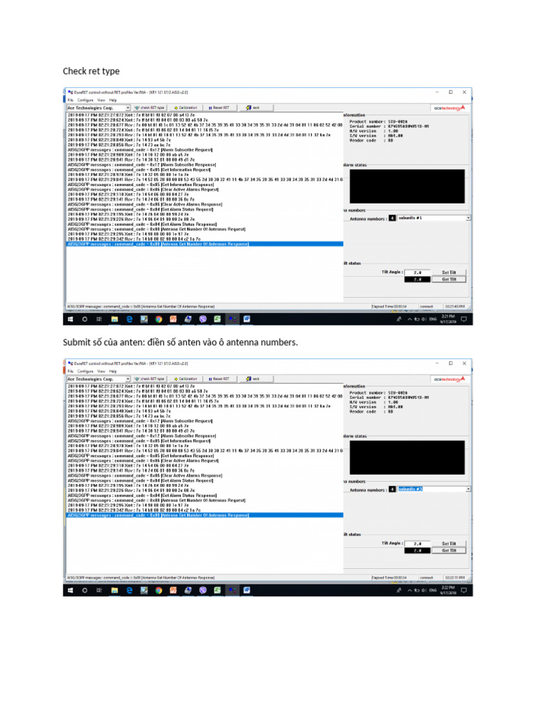 Set Tilt Anten 8 Port Bang PCA | PDF