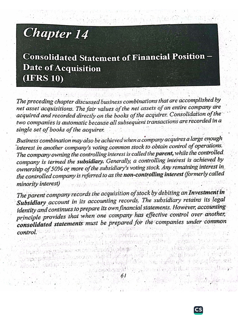 Chapter 14 Business Combi | PDF