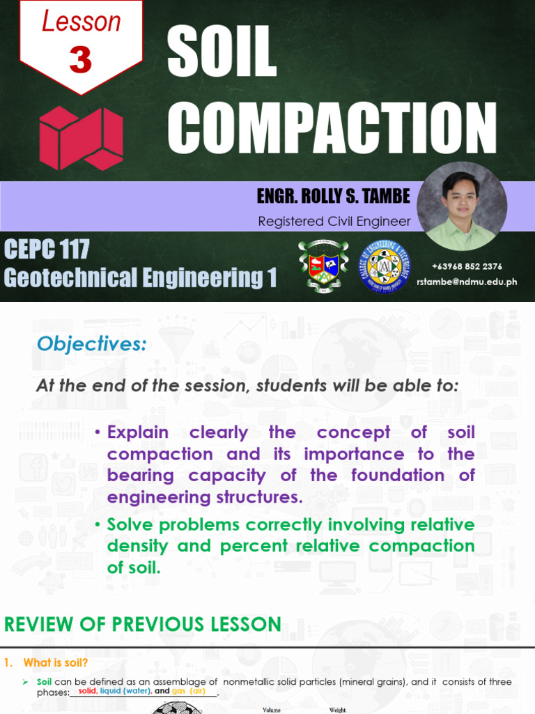 Geotechnical Engineering: Soil Compaction | PDF | Porosity | Density