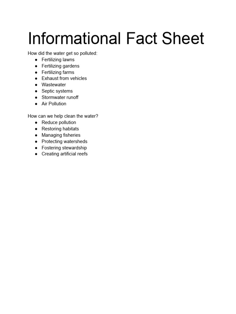 Informational Fact Sheet | PDF