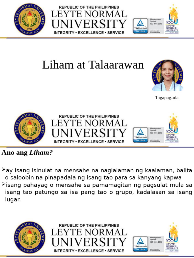 Liham at Talaarawan | PDF