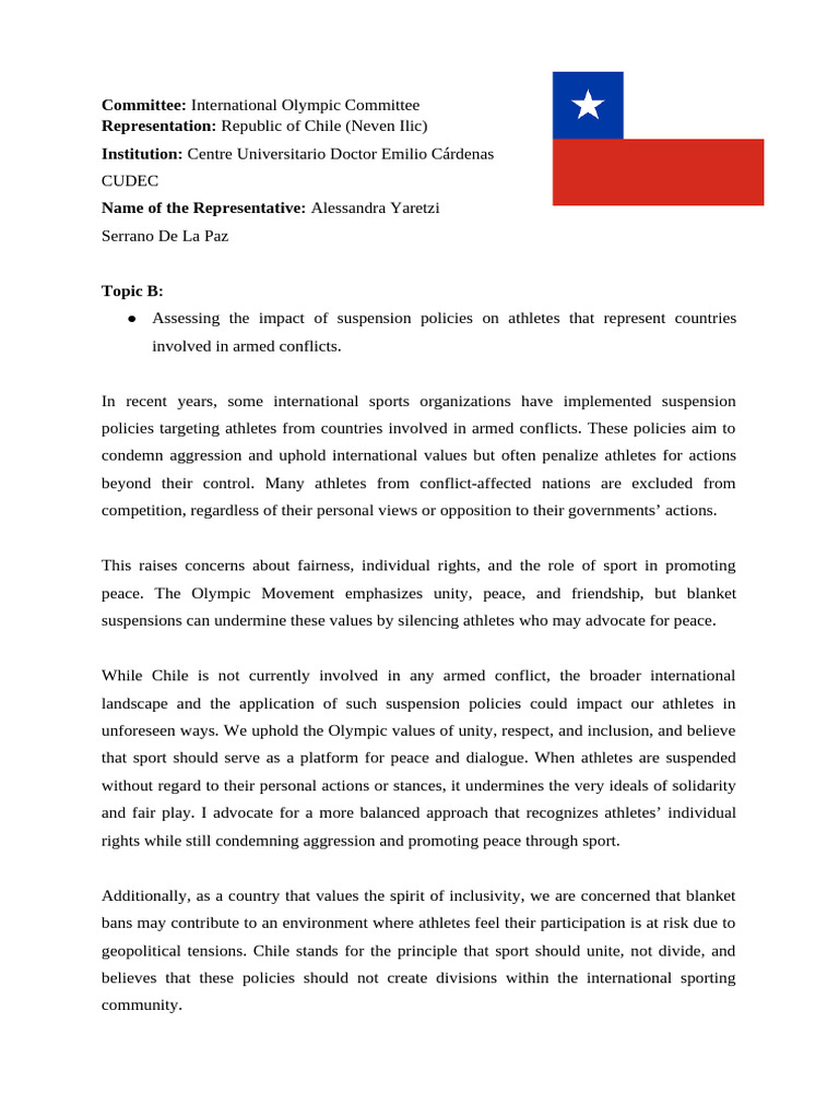 Position Paper Topic B | PDF | International Relations