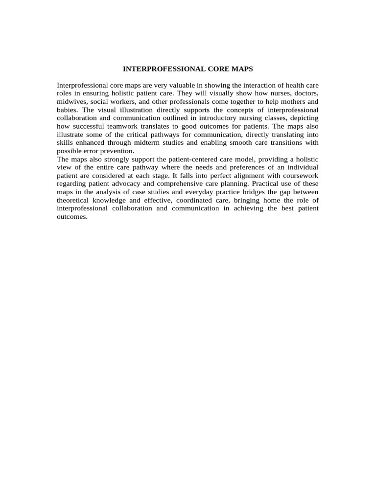 Interprofessional Core Maps 102832 | PDF