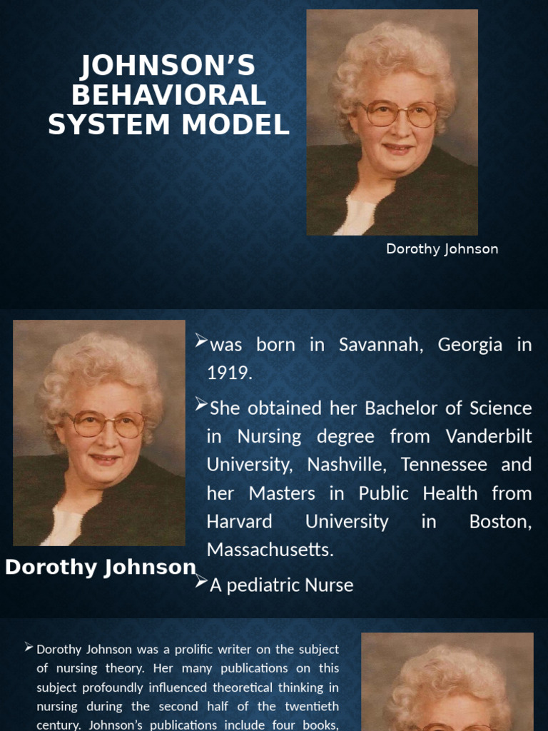 Johnsons Behavioral System Model | PDF | System | Nursing