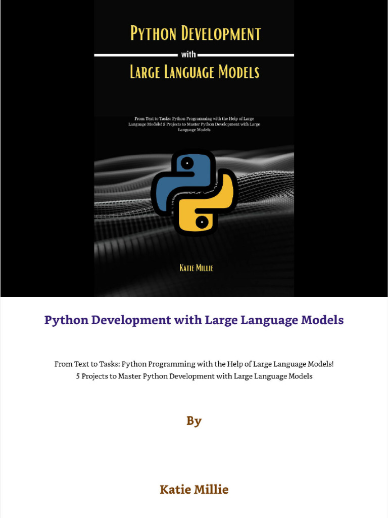 Python Development With Large Language Models - Katie Millie | PDF