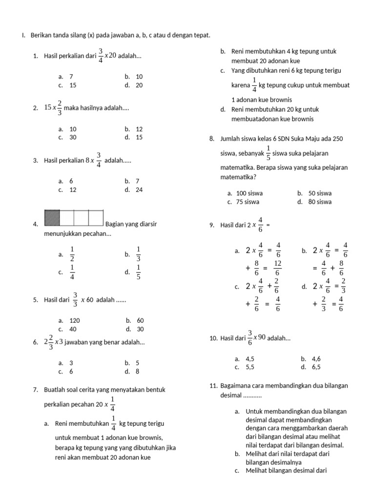 Soal Matematika SD | PDF