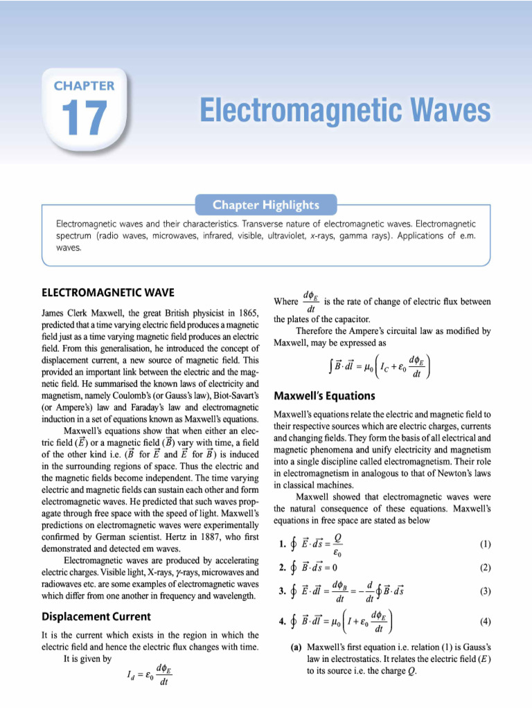 17. EM waves | PDF