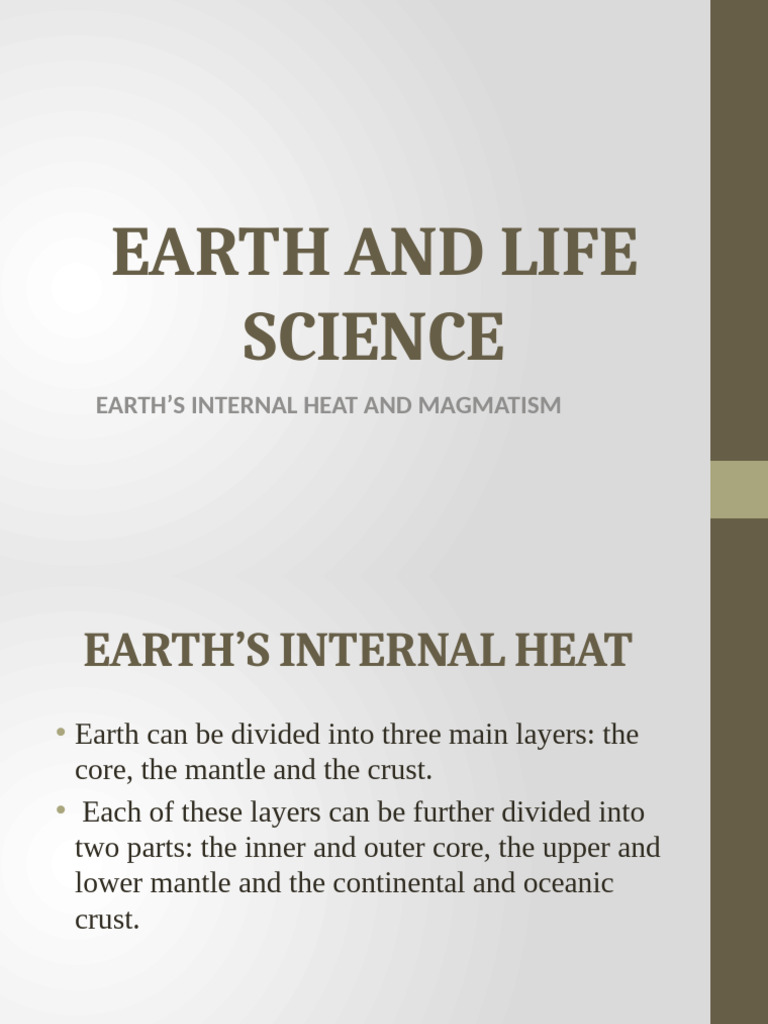 Earth's Internal Heat and Magmatism | PDF | Magma | Earth