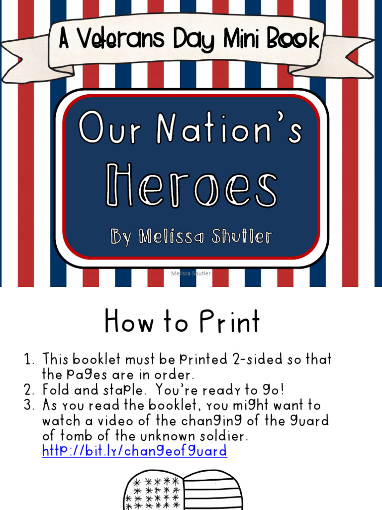 Veterans Day Mini Book Guide | PDF | United States Marine Corps | Warfare