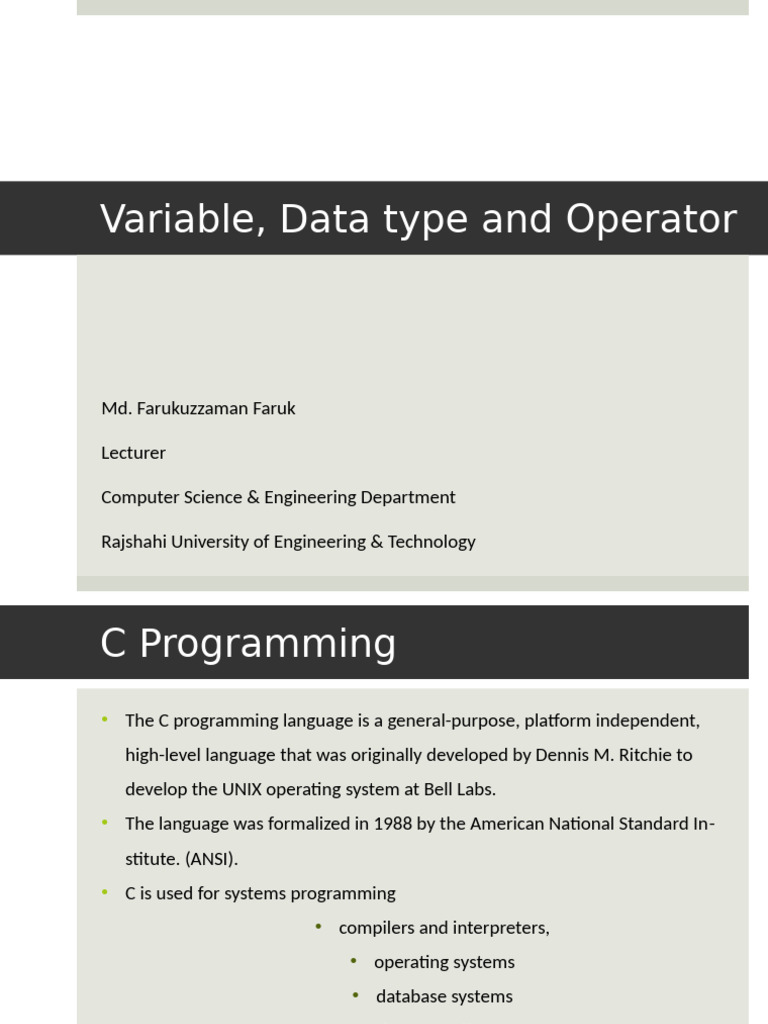 1_Variable,Datatype&Operator | PDF | Integer (Computer Science) | Data Type 1_Variable,Datatype&Operator | PDF | Integer (Computer Science) | Data Type