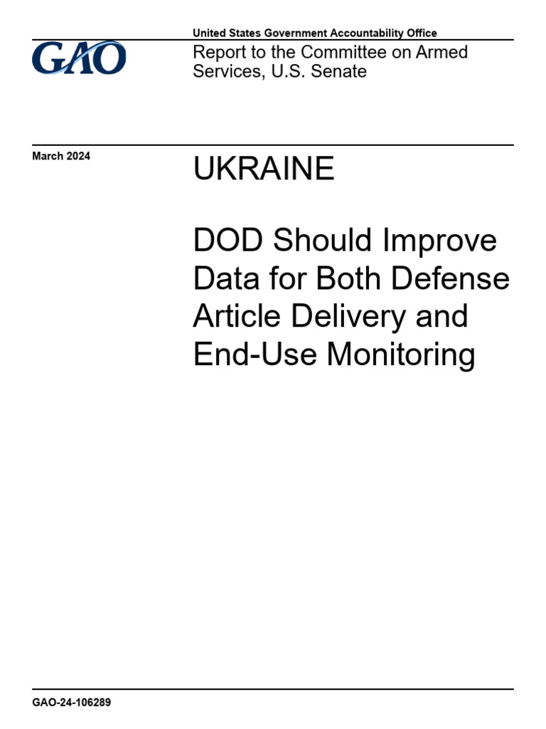 gao-24-106289 | PDF | United States Department Of Defense | Government ...