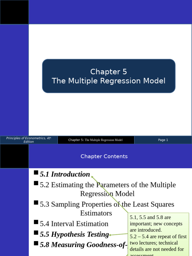 3 The Multiple Regression Model - CLASS VERSION - QMF | PDF | Regression Analysis | Ordinary ...