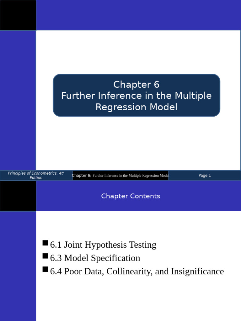 Joint Hypothesis Testing in Regression | PDF | F Test | Regression Analysis