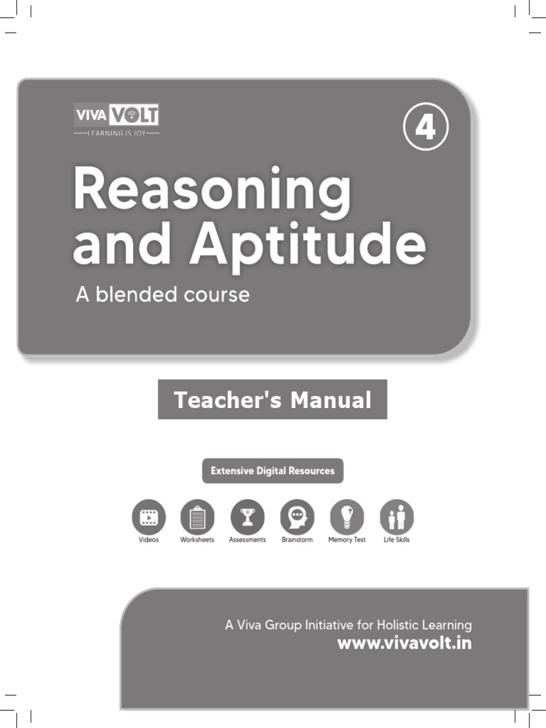 Reasoning and Aptitude Book - 4 - TM - Final - CRC | PDF | Thought | Reason