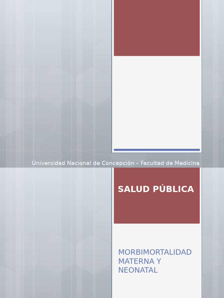 Morbimortalidad Materno y Neonatal | PDF | Muerte materna | Tasa de ...